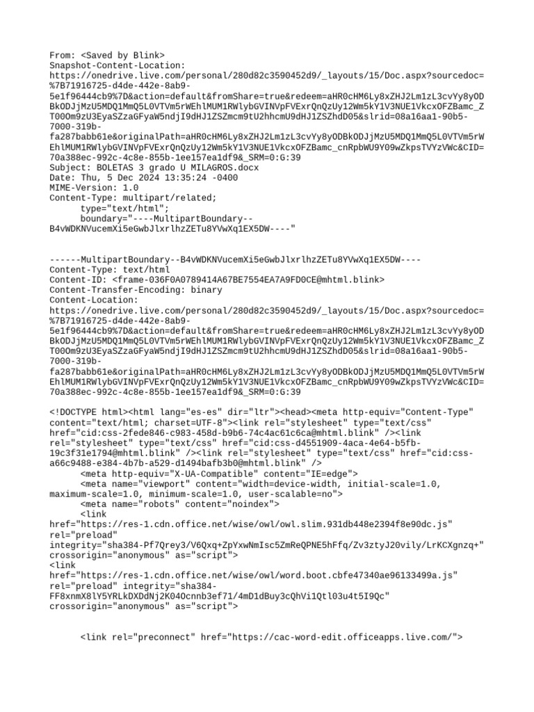 BOLETAS 3 Grado U MILAGROS | PDF | Html Element | Web Development