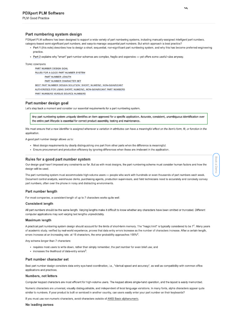 PDXpert PLM Software Part Numbering System Design | PDF