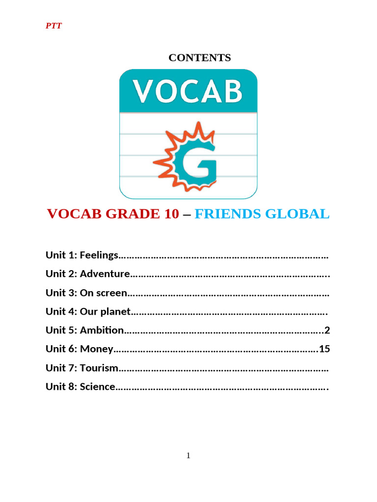 FRIENDS GLOBAL UNIT 5 (Complementary Exercise) | PDF