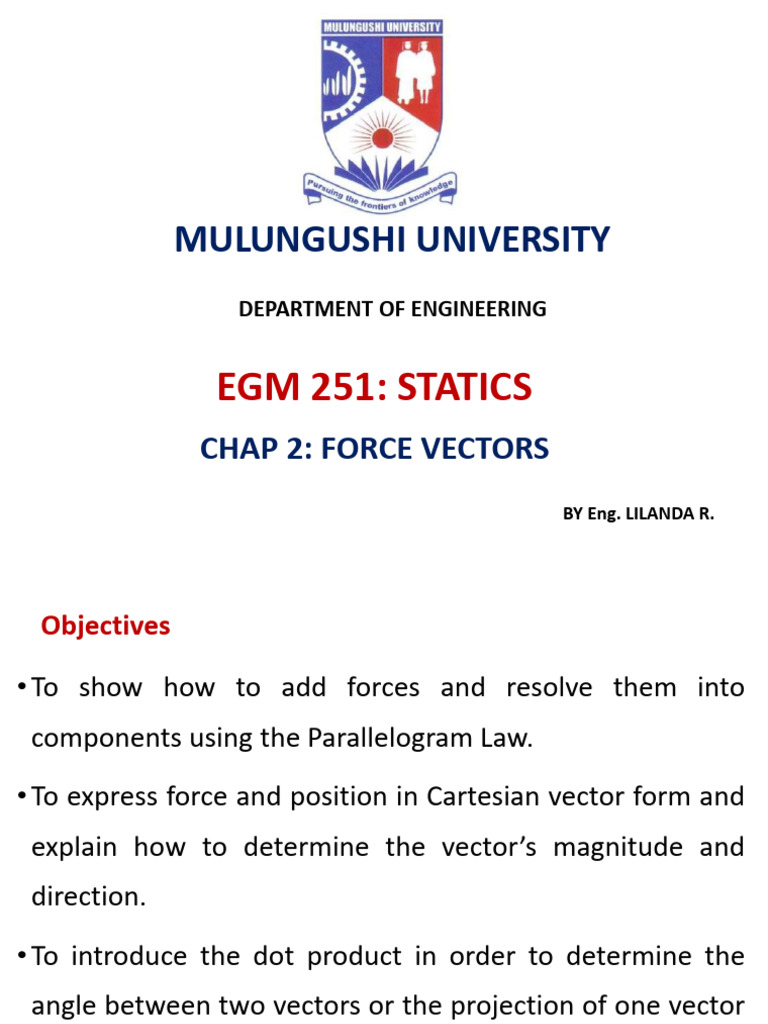 Force Vectors 1 Pdf Euclidean Vector Cartesian Coordinate System