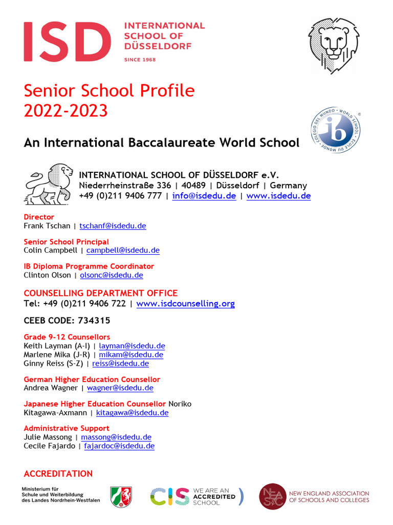 SRS Profile Class of 2024 | PDF | Qualifications | Student Assessment And Evaluation