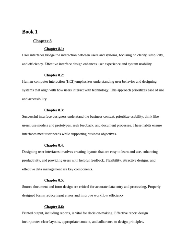 Chapter 8 summary | PDF