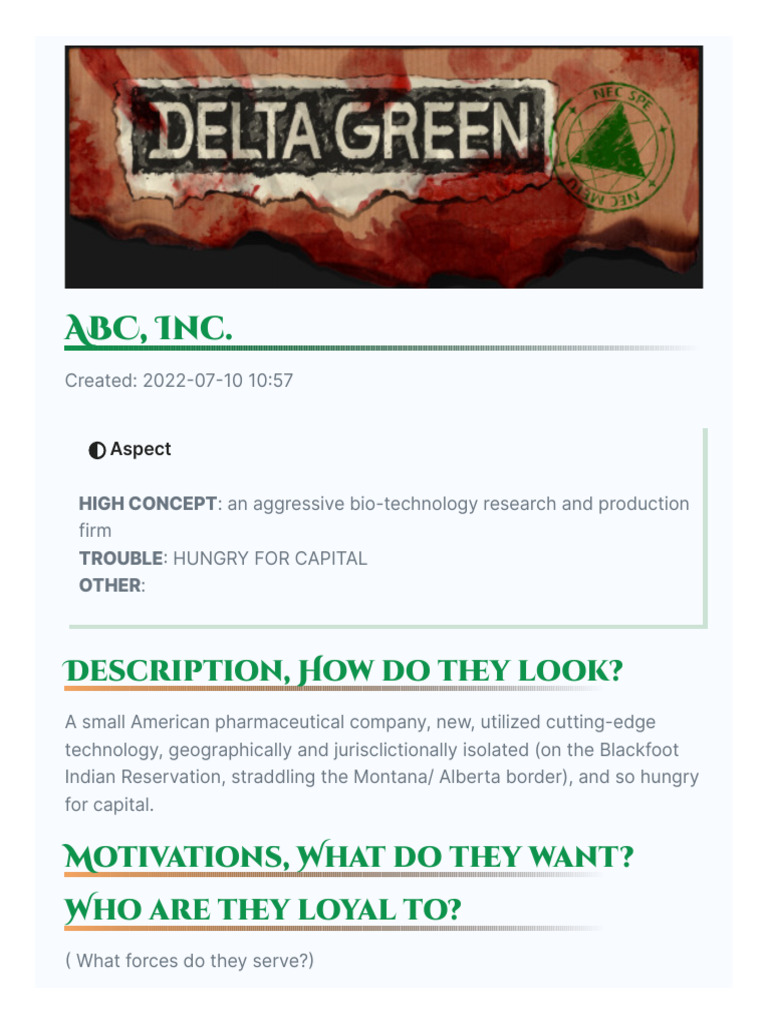 ABC Inc.: Bio-Tech Firm Overview | PDF