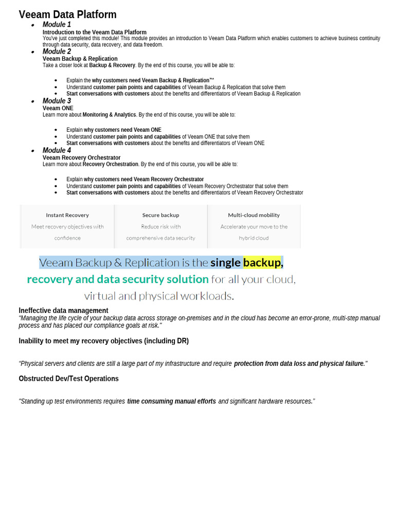 Veeam Data Platform | PDF | Cloud Computing | Disaster Recovery