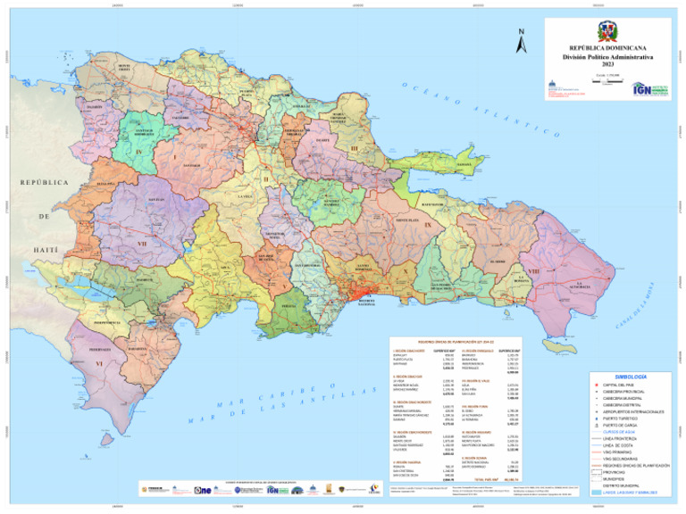 Republica Dominicana. Mapa-Division-Politico-Administrativa-2023-RD ...