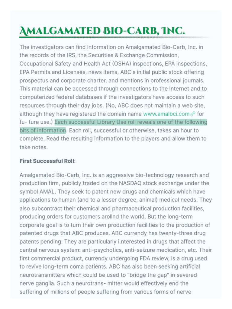 Z04.amalgamated Bio-Carb, Inc. | PDF | Occupational Safety And Health ...