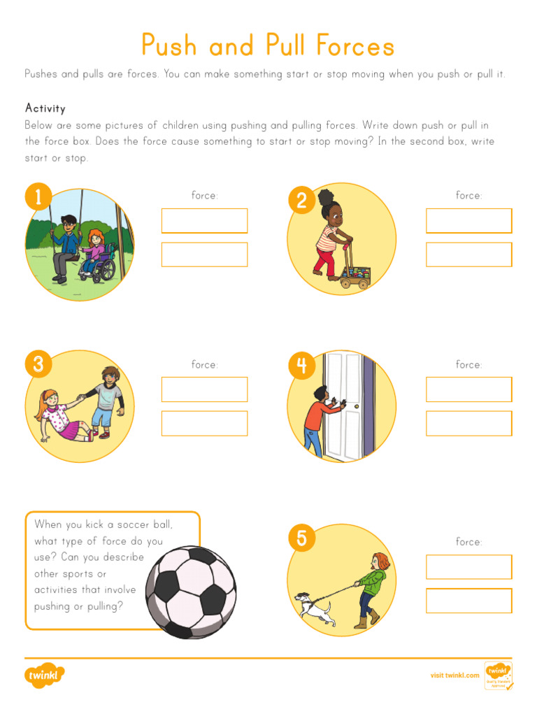 Us S 99 Push and Pull Forces Activity Sheet - Ver - 5 - 240303 - 084236 ...