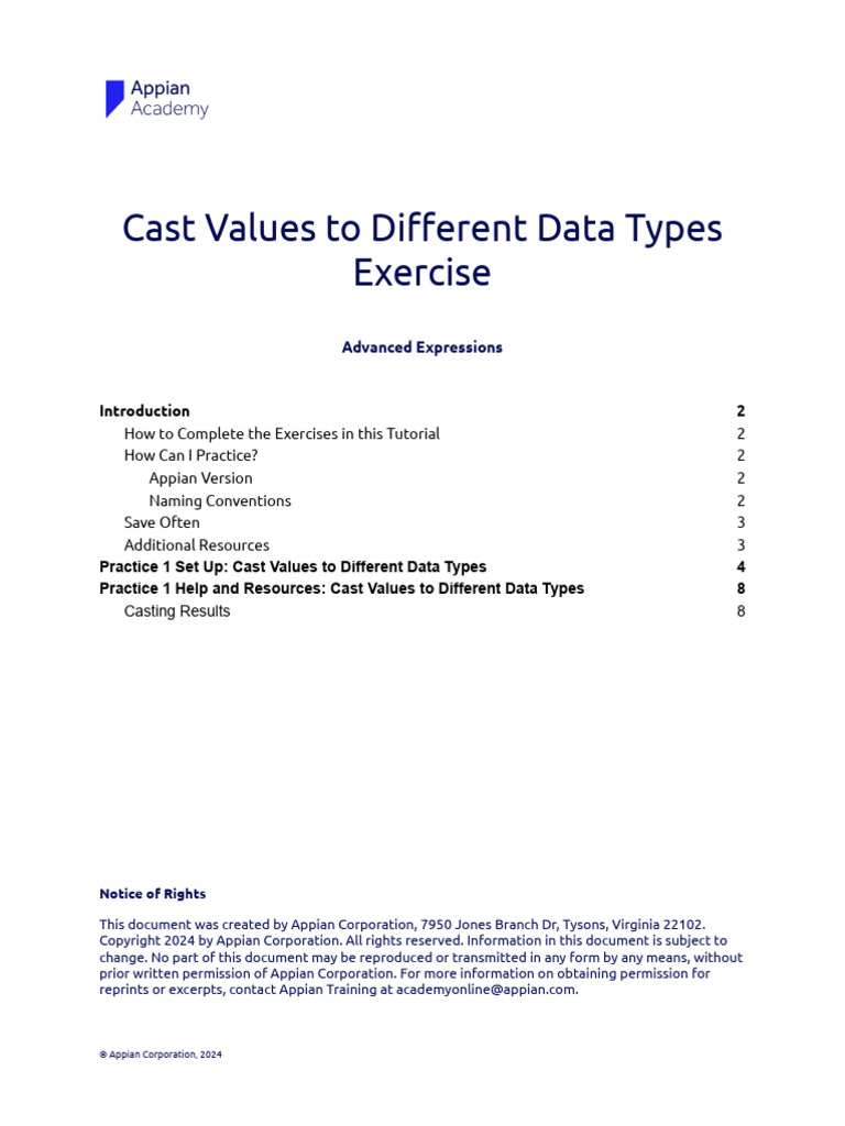 Cast Values To Different Data Types Exercise | PDF | Boolean Data Type ...