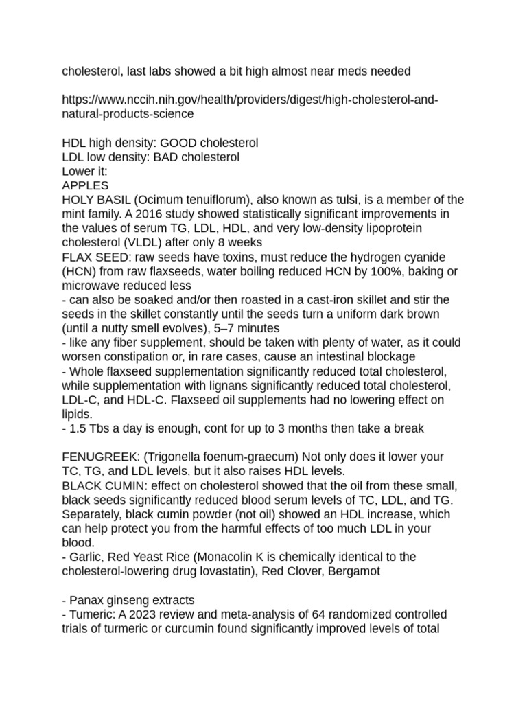 Cholesterol Info Pdf Cholesterol High Density Lipoprotein
