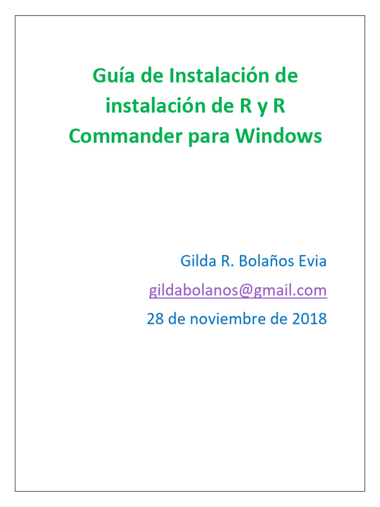Instala R y R Commander en Windows | PDF | Interfaz de línea de comando ...