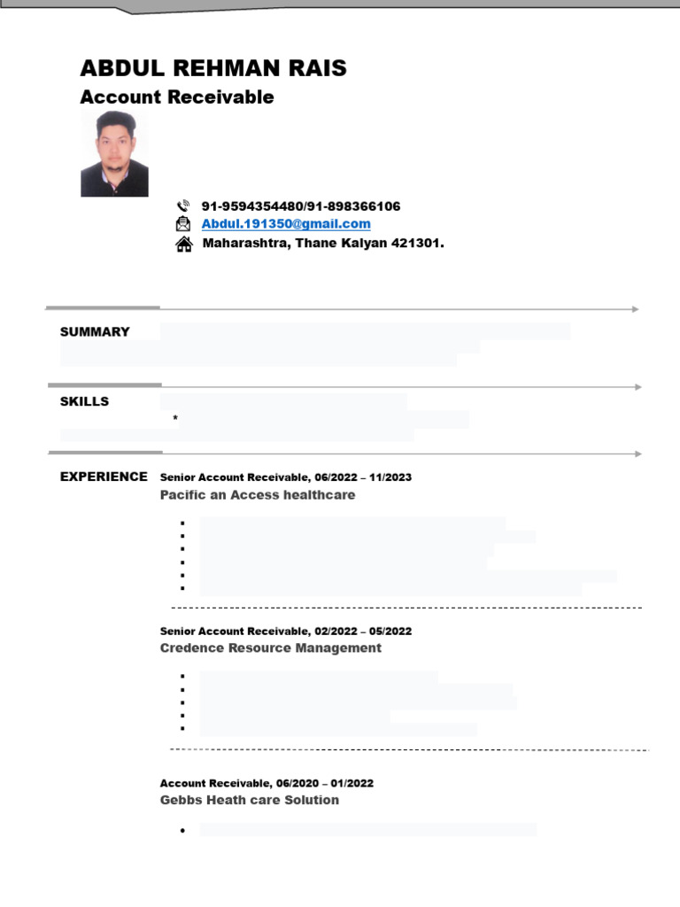 Abdul Rehman Rais S.r.AR-CV | PDF