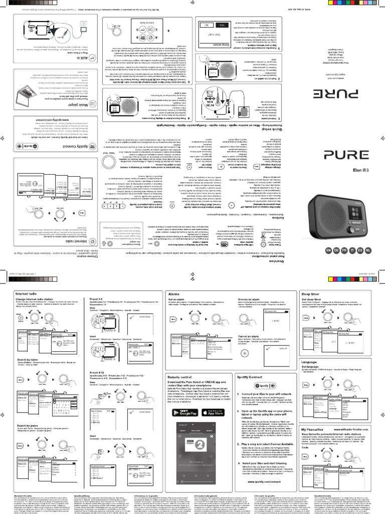 Internet Radio Elan IR3 Start Guide | PDF | Media Formats | Multimedia