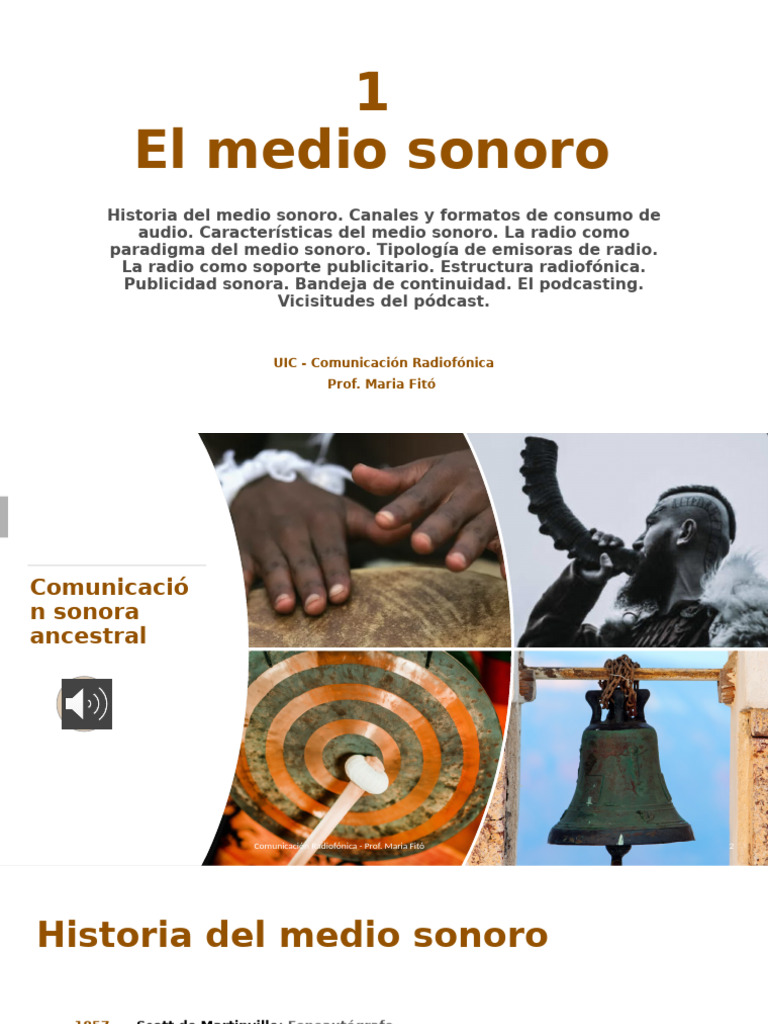 1. El Medio Sonoro | PDF | Radiodifusión | Podcast