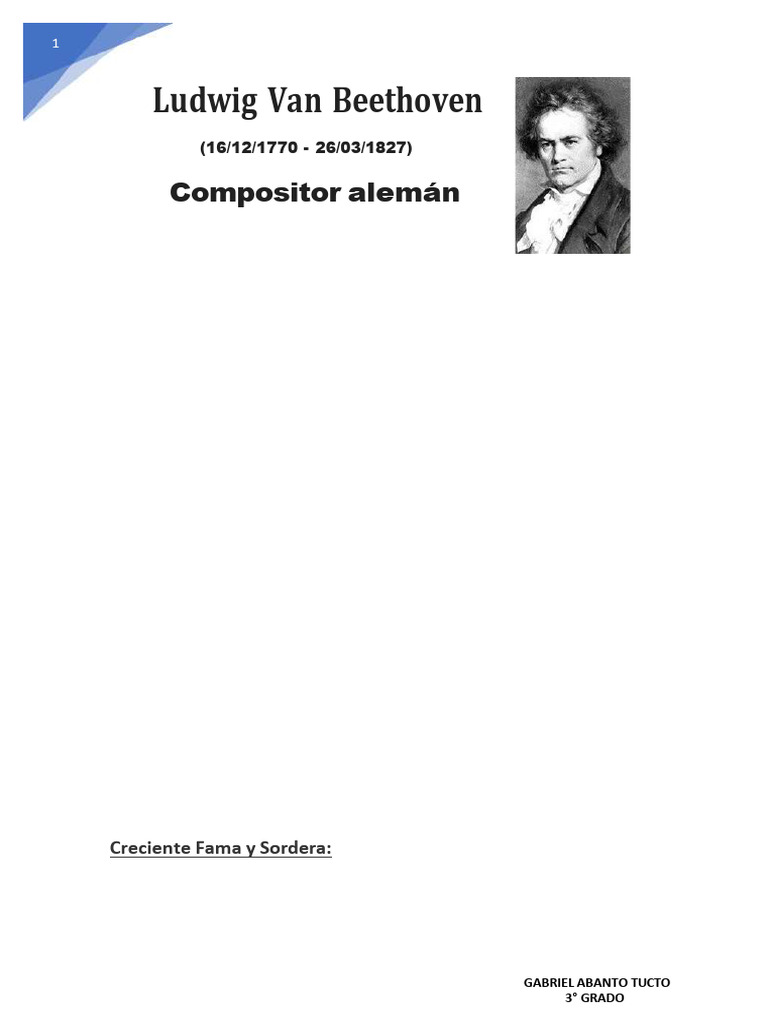 Ludwig Van Beethoven1 | PDF | Ludwig Van Beethoven | Wolfgang Amadeus Mozart