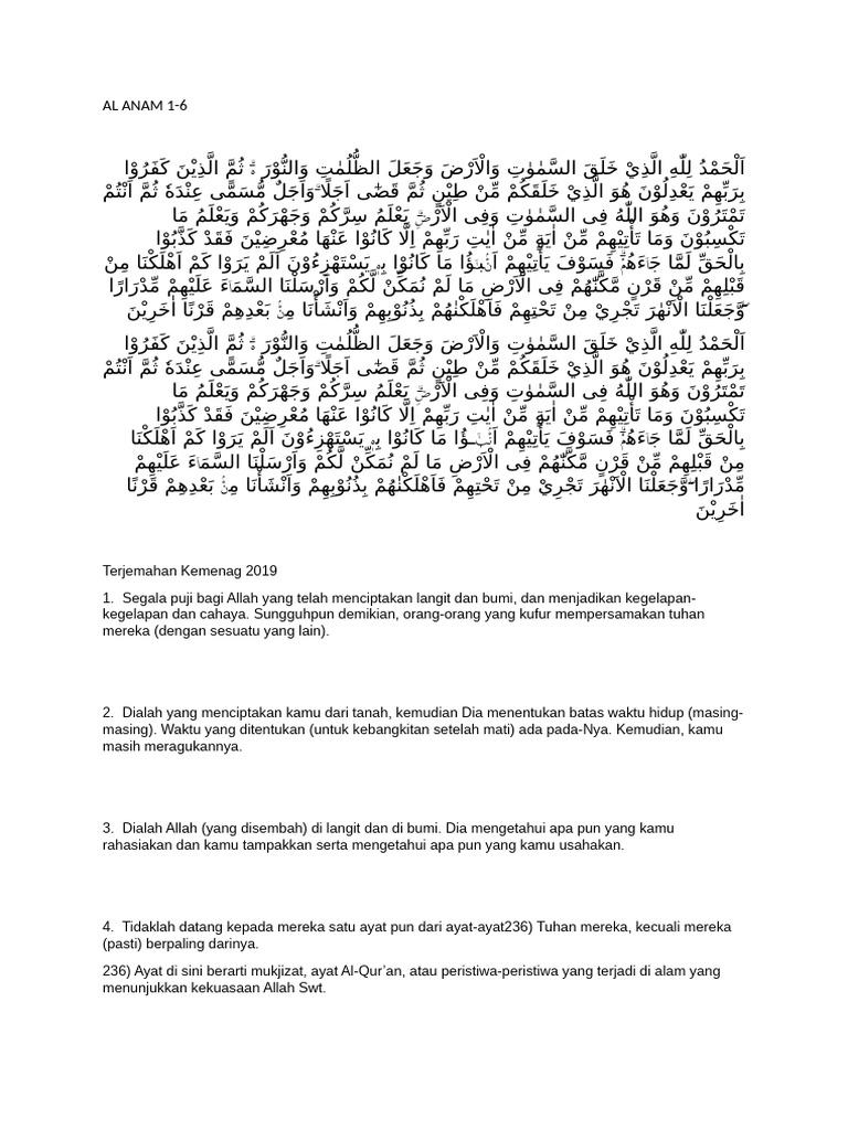 Al Anam 1-6 | PDF