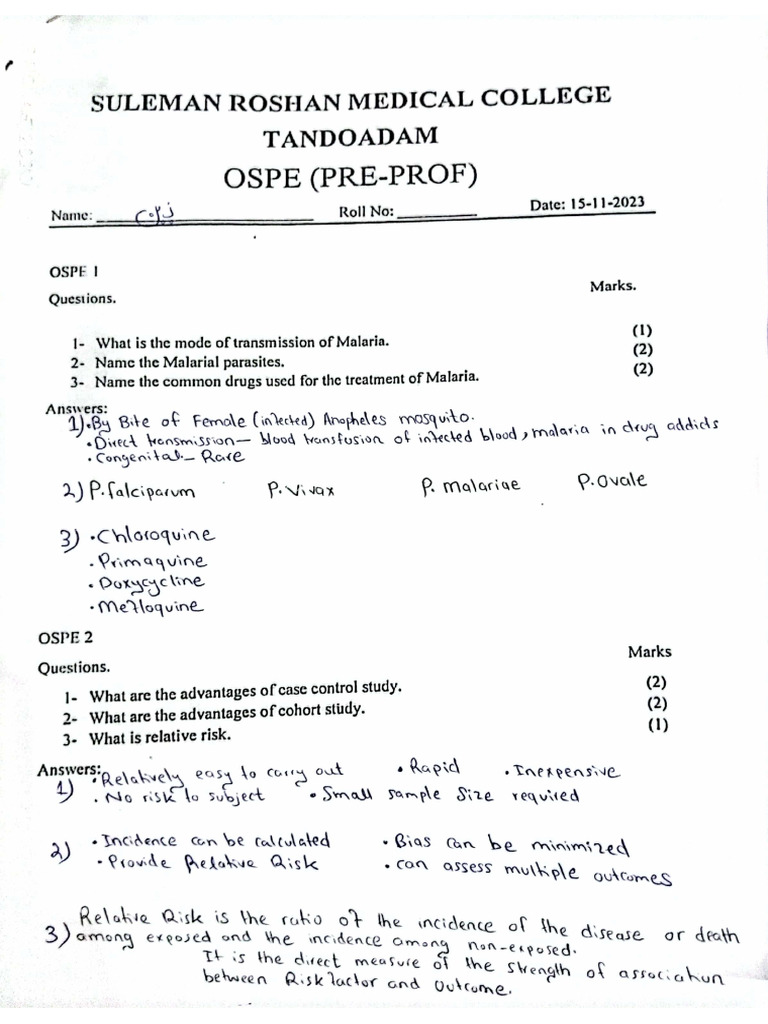 OSPE pre proff | PDF