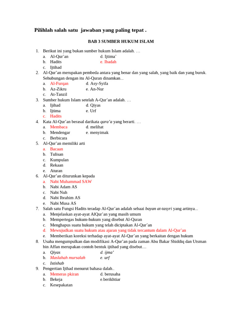 Latihan Soal Bab 3 Dan 5 | PDF
