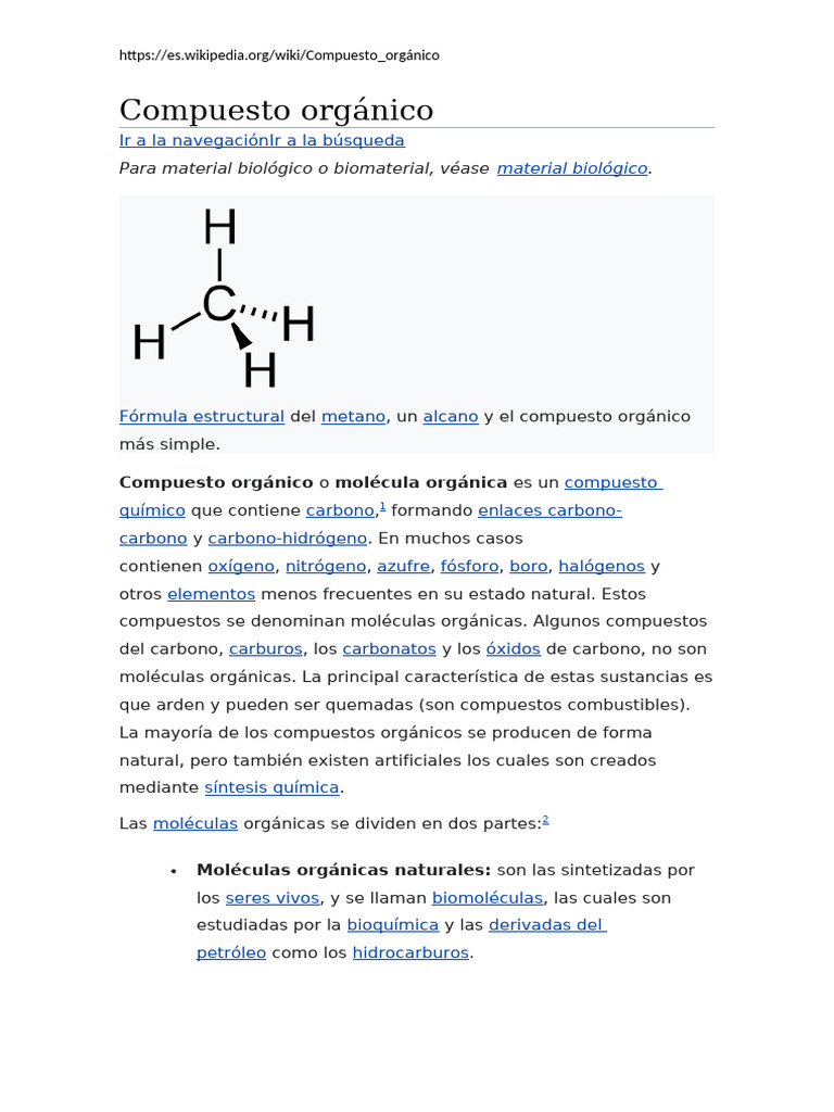 Compuesto orgánico | PDF