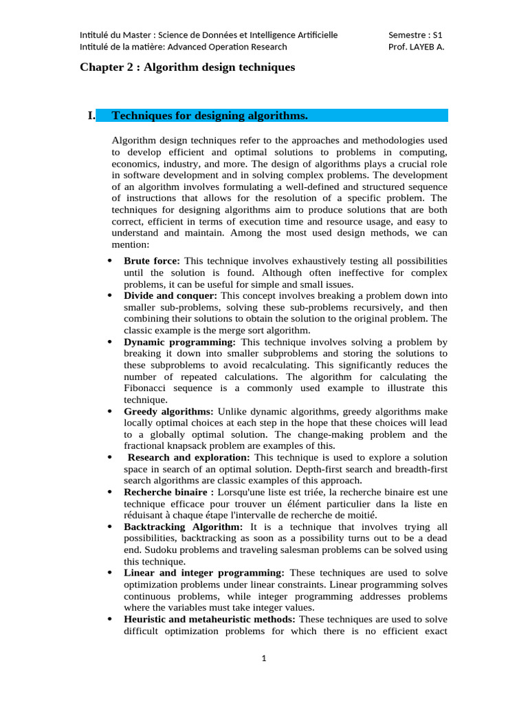 Conception D - Algorithmes English | PDF | Mathematical Optimization | Combinatorics