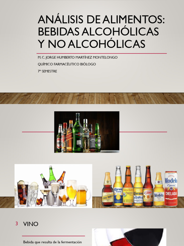 Bebidas Alcoholicas No Alcoholicas Presentacion PP(1) | PDF | Whisky | Cerveza
