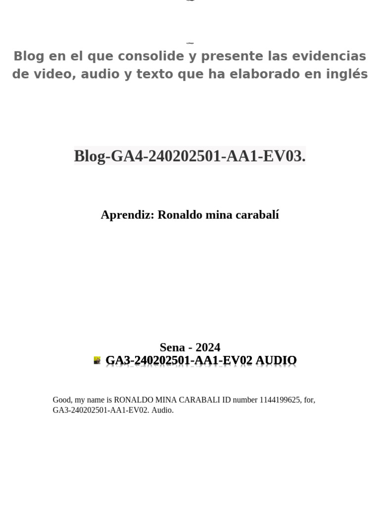Blog. GA4-240202501-AA1-EV03. | PDF | Learning | Cognition