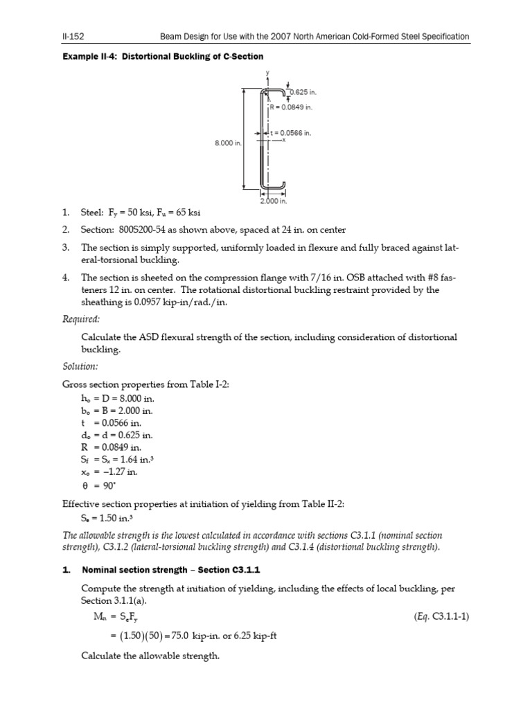 AISI Manual - Cold-Formed Steel Design 2008 - Part-02 | PDF | Buckling ...