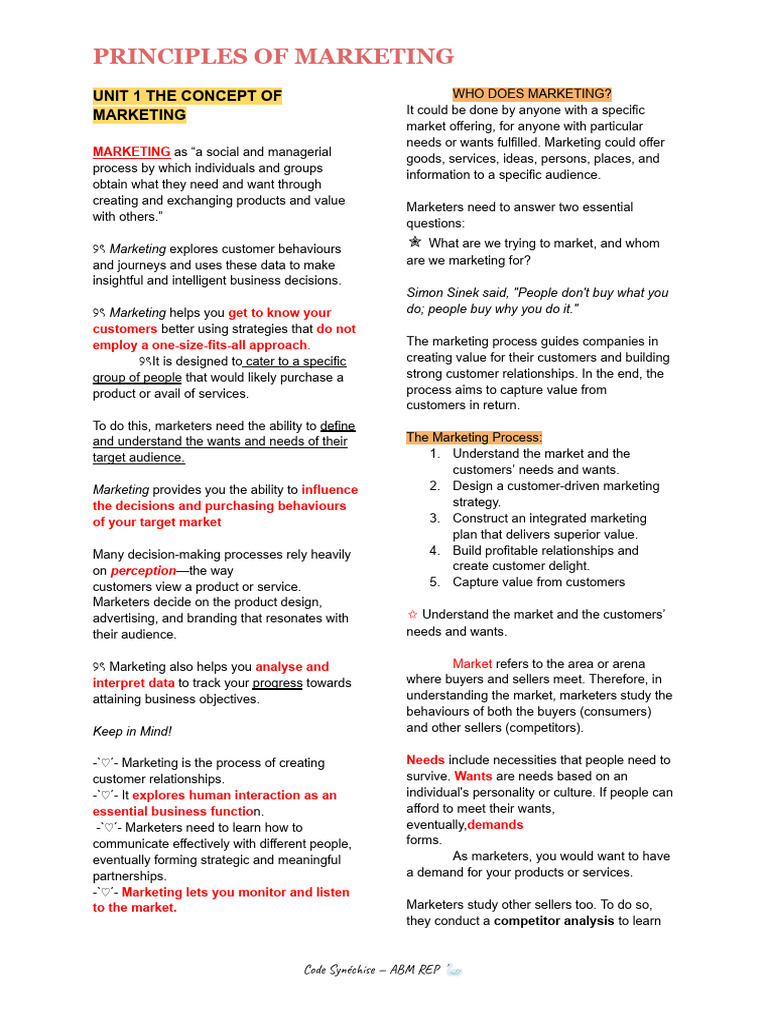 Principles of Marketing | PDF | Marketing | Customer Relationship ...