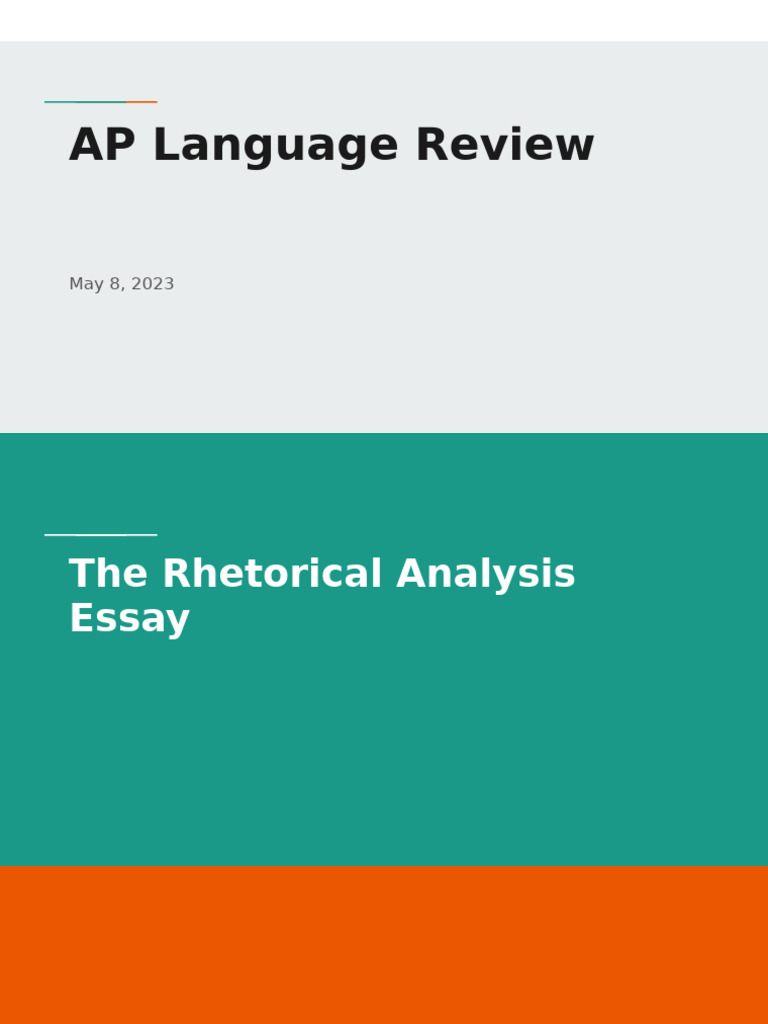 AP Language Review | PDF | Essays | Reason