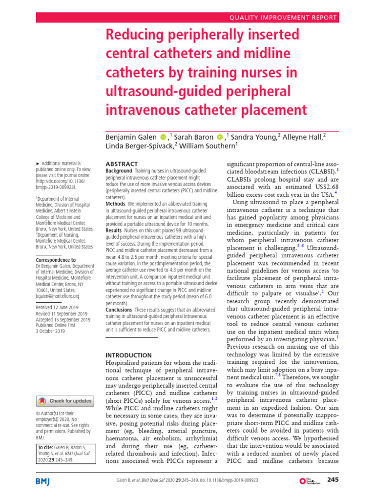 Central lines | PDF | Intravenous Therapy | Catheter
