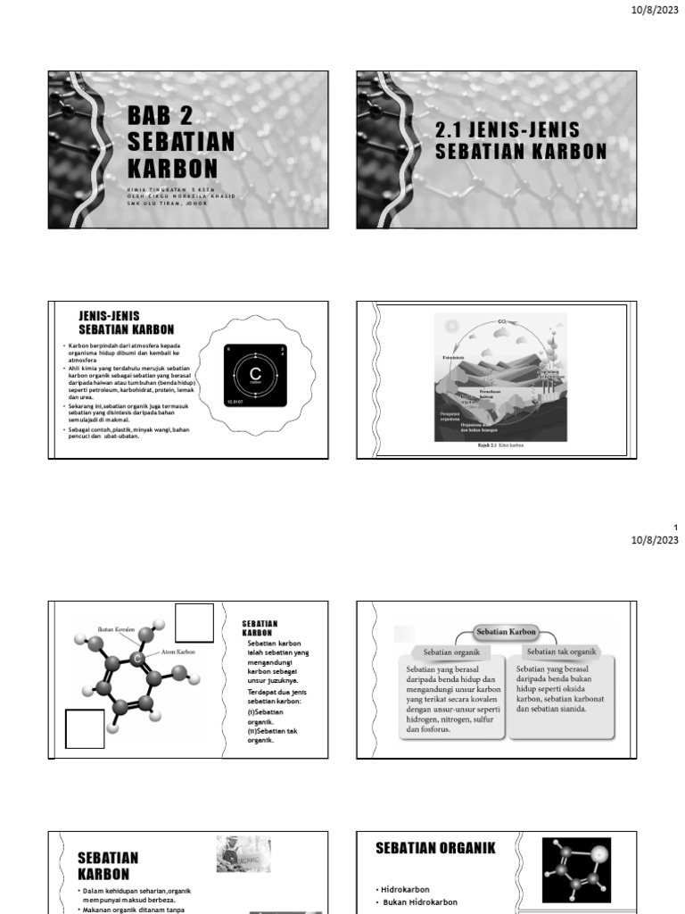 KIMIA T5 KSSM BAB 2 Sebatian karbon | PDF