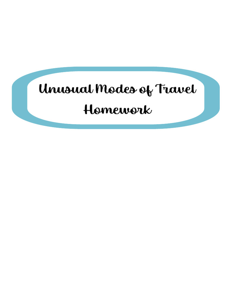 Unusual modes of travel | PDF | Sled