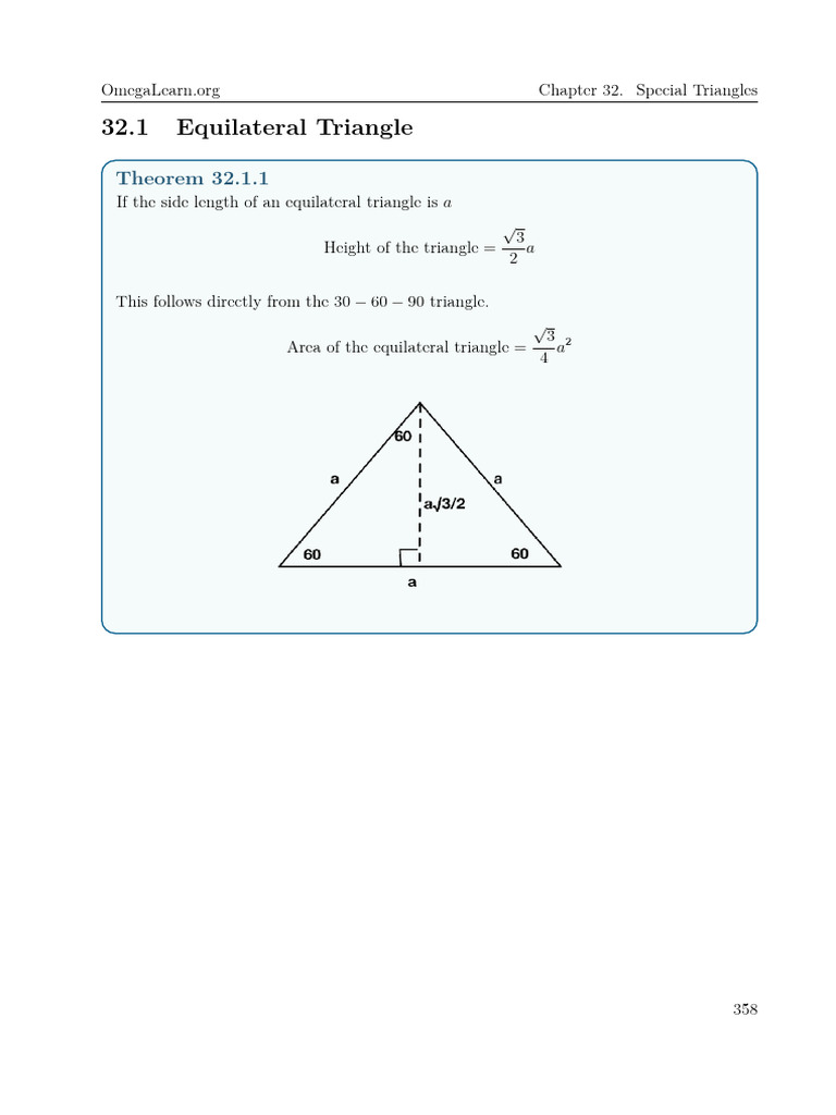 Geometry: Special Triangles Guide | PDF | Triangle | Area