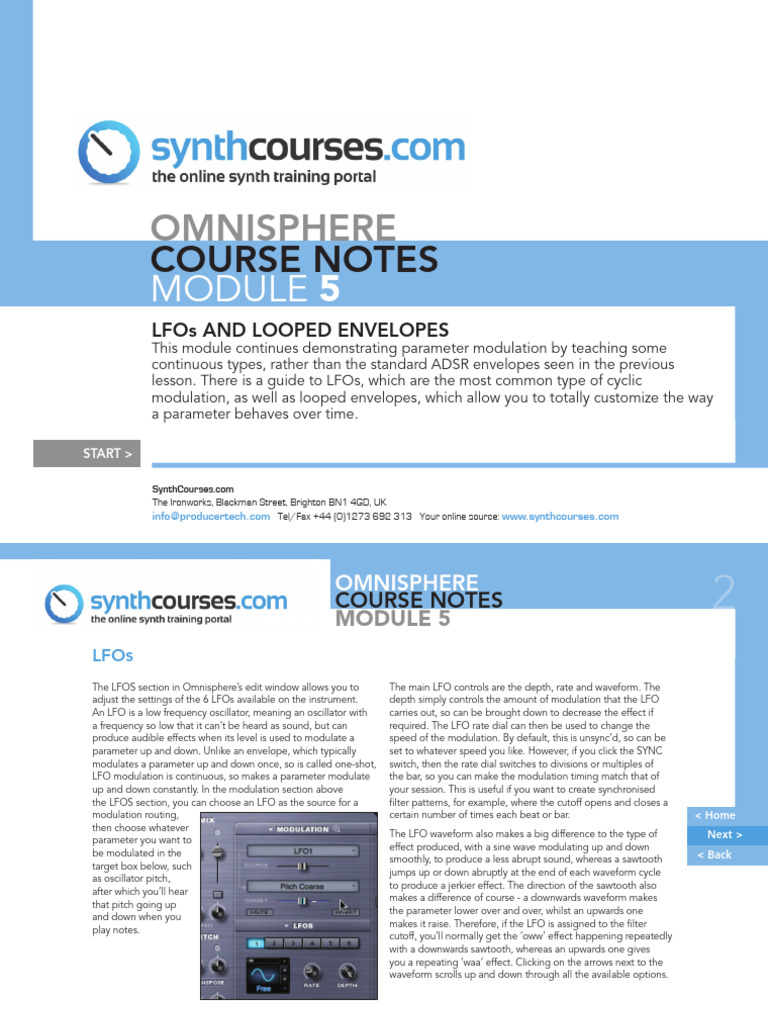 LFOs and Looped Envelopes | PDF | Sound Technology | Computer Engineering