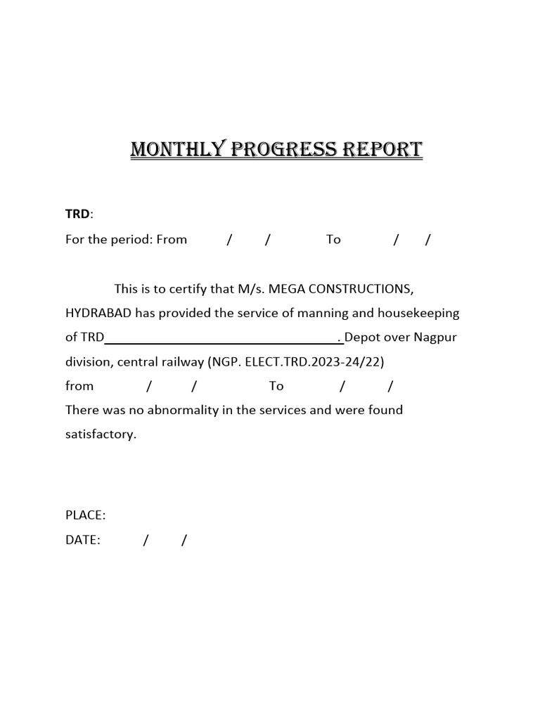 TRD Monthly Certificate | PDF