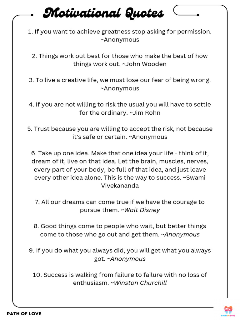 99 Motivational Quotes | PDF