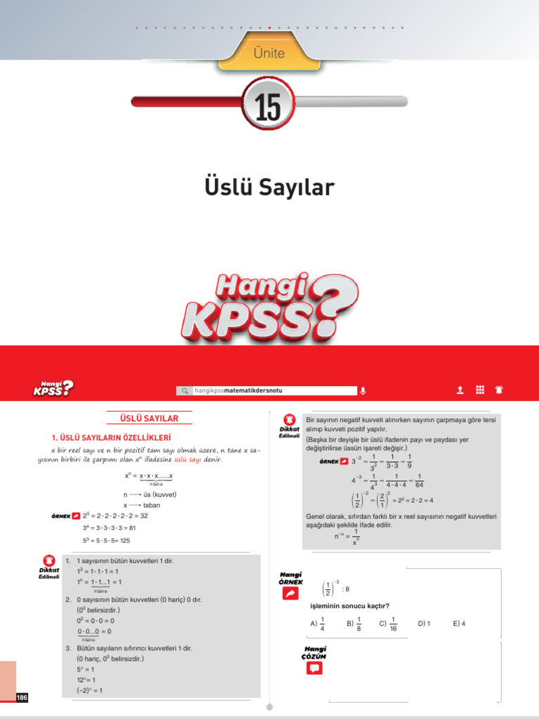 15-Üslü Sayilar | PDF