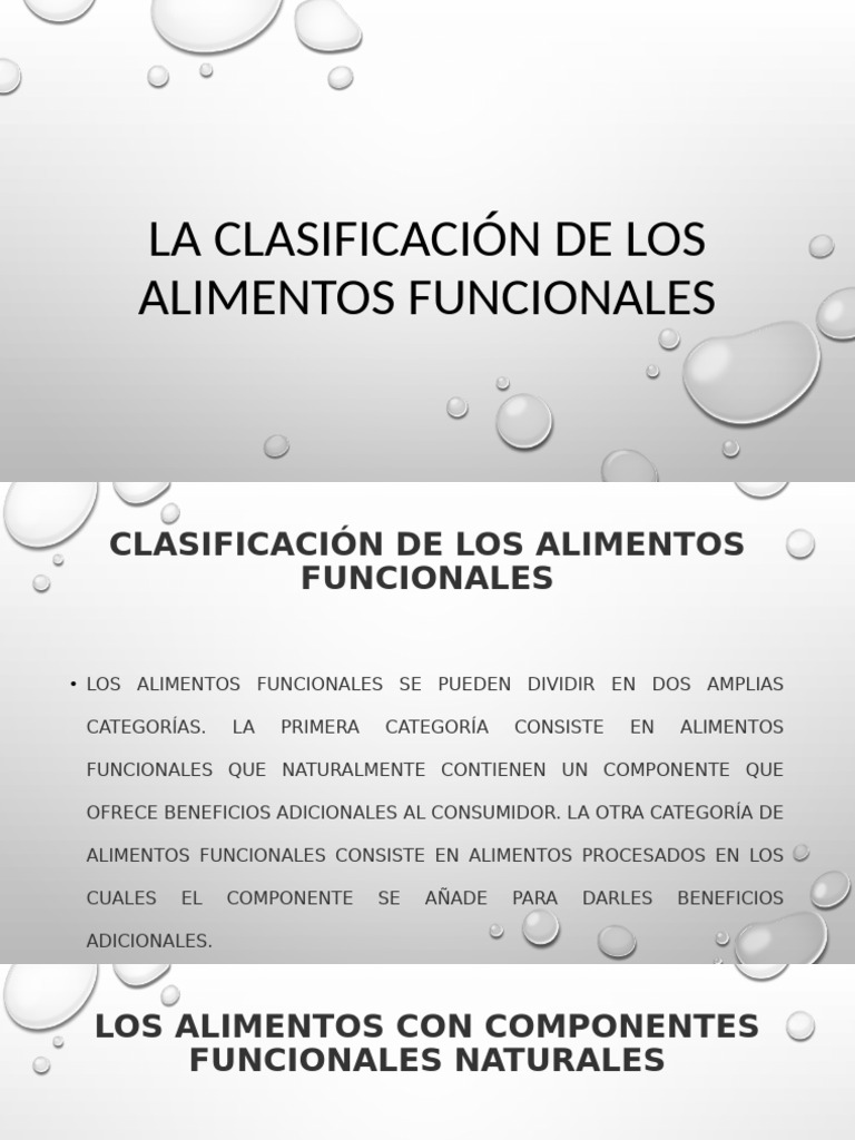 7. La Clasificación de Los Alimentos Funcionales | PDF | Alimentos | Comida funcional