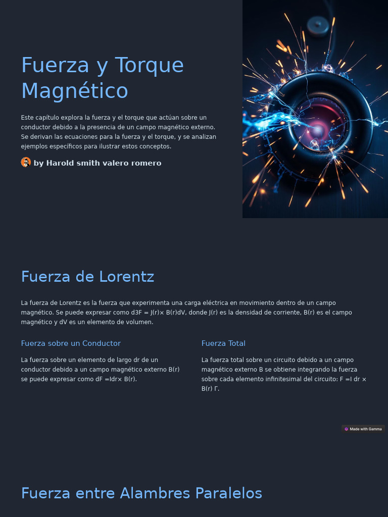 Fuerza y Torque Magnetico | PDF | Magnetismo | Campo magnético