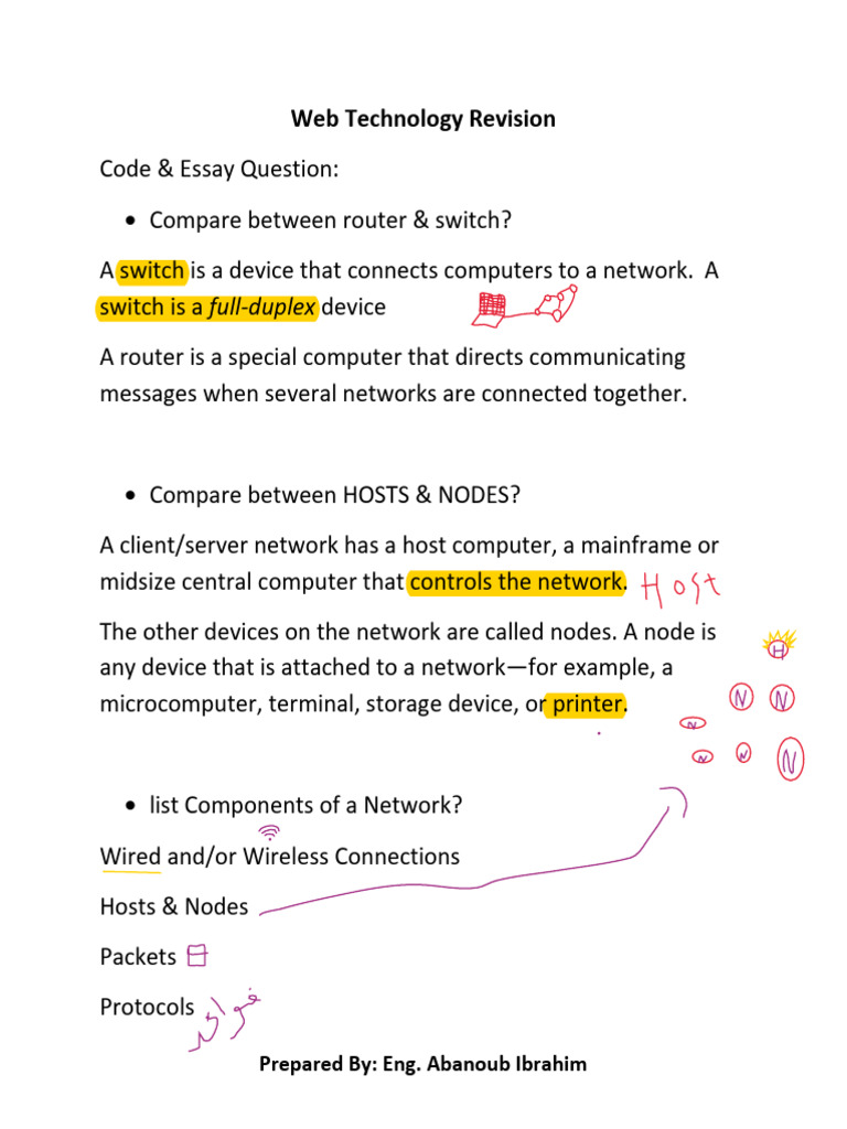 Web Technology Revision-Answered | PDF | Computer Network | Html