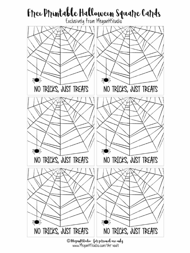 Spider Web Square Cards | PDF