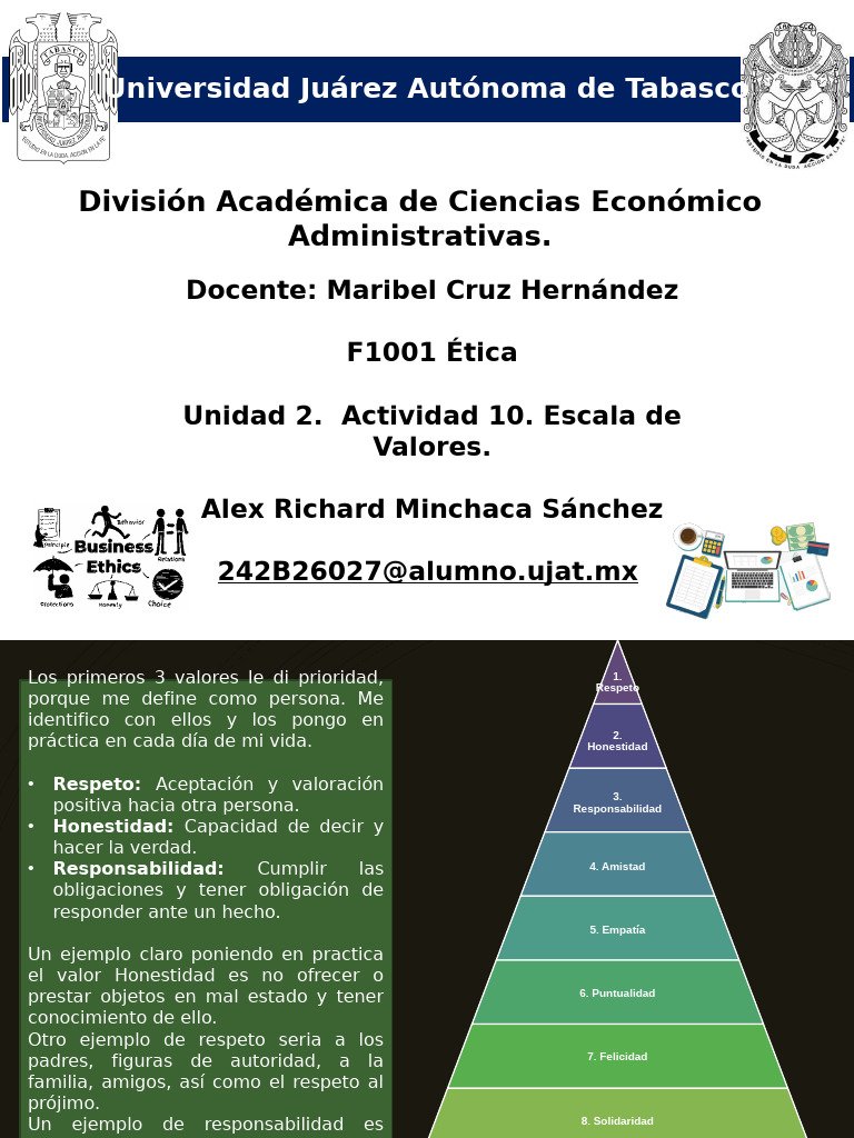 Minchaca Sanchez Alex Richard u2 a10 Etica | PDF