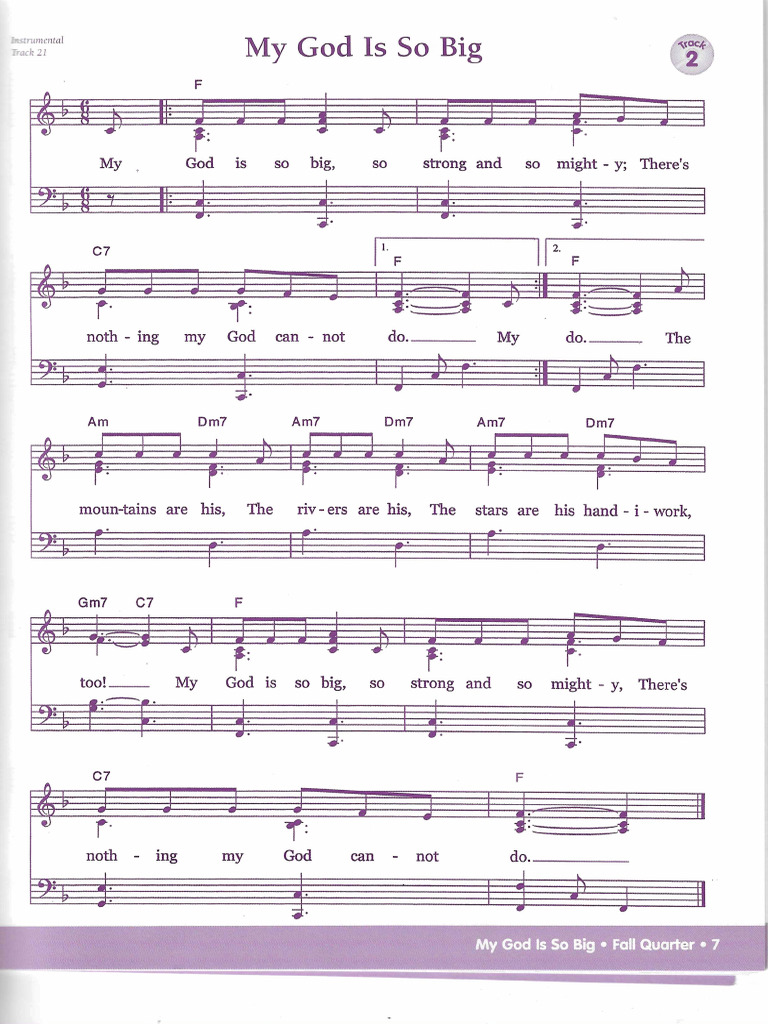 My God Is So Big SHEET MUSIC | PDF