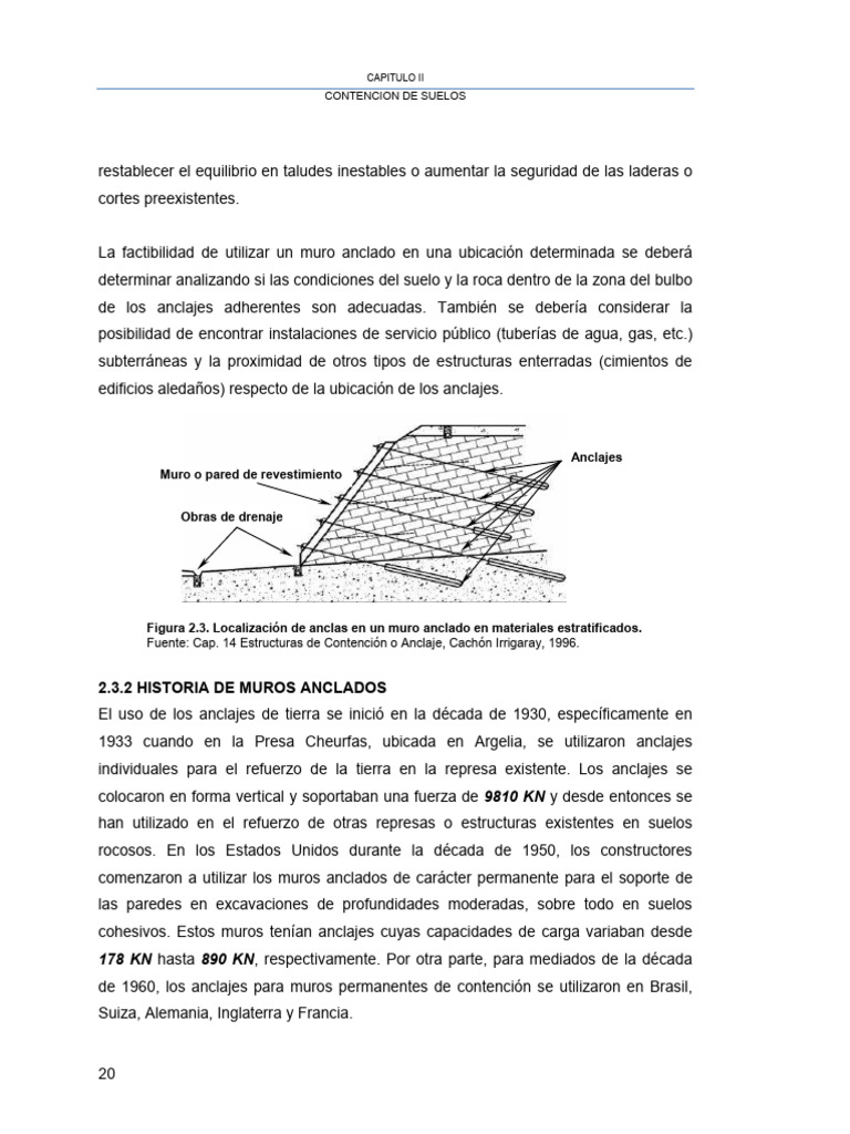 Muro Anclado 2 | PDF | Fundación profunda | Represa