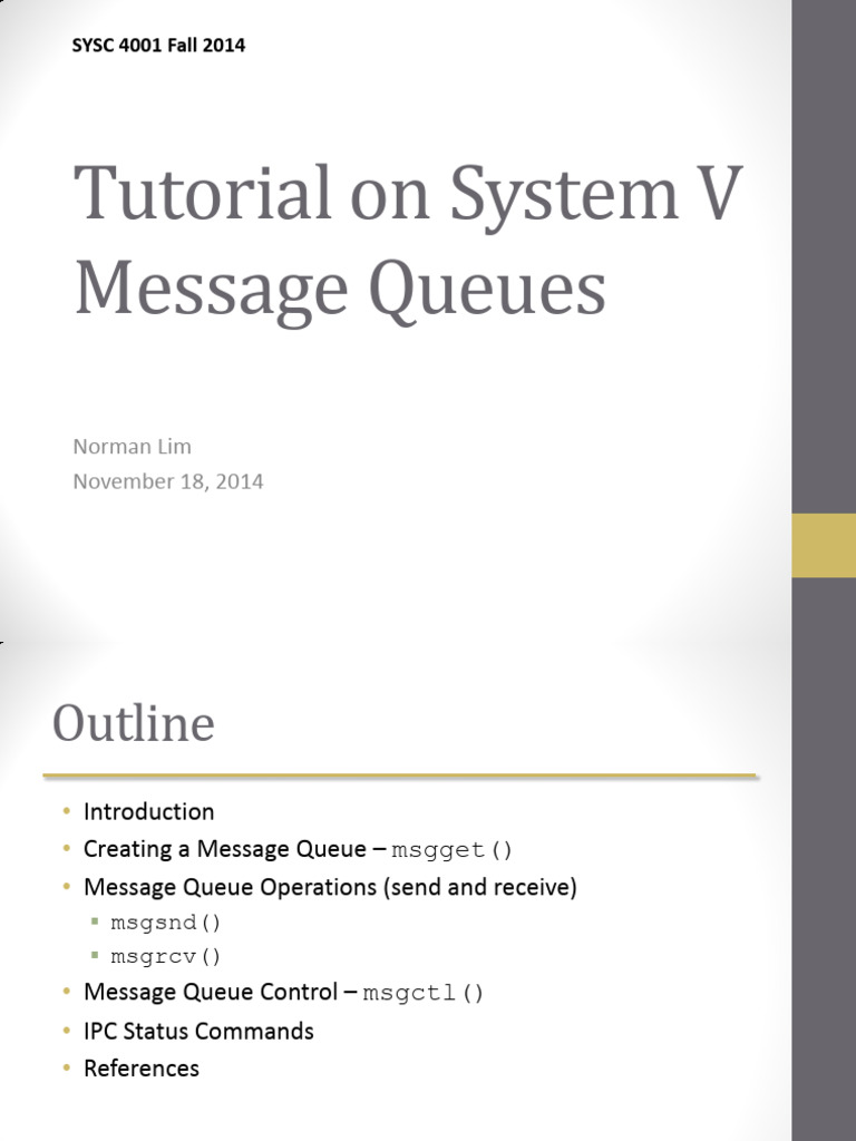 Tutorial-SystemV Message Queues | PDF | Pointer (Computer Programming) | Computer Engineering