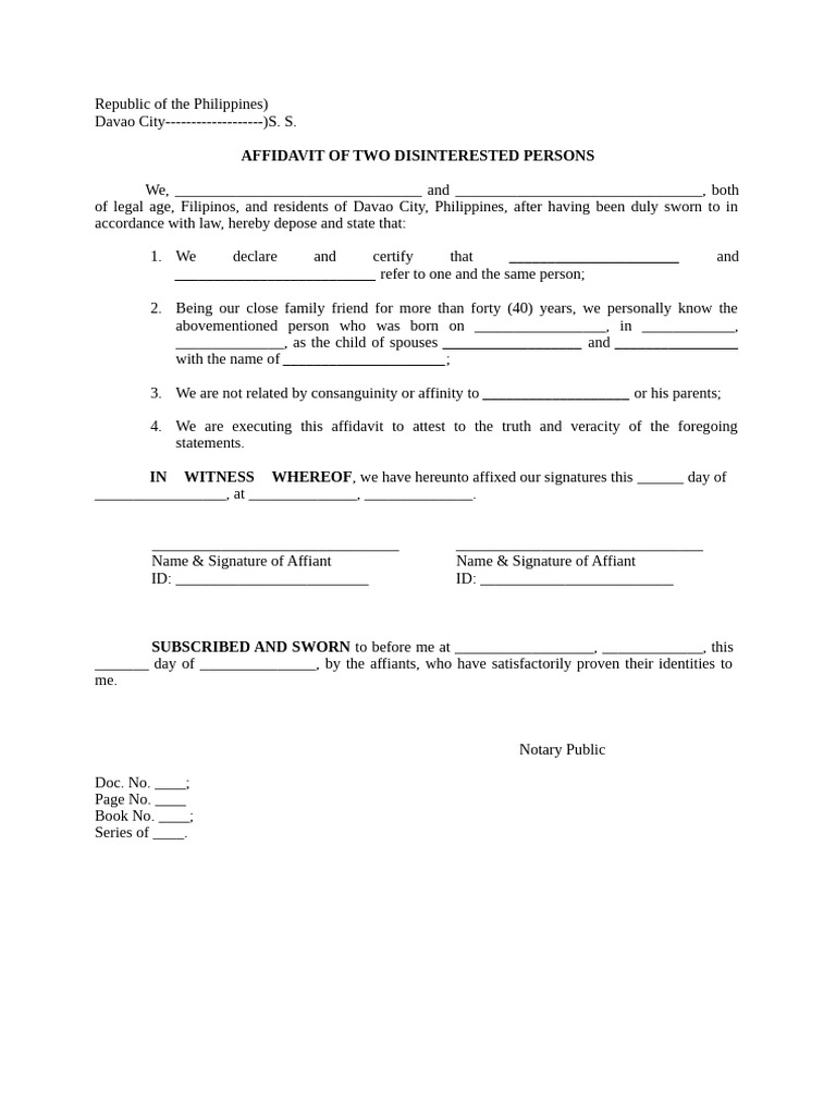 Affidavit_of_Disinterested_Persons asdf4 | PDF