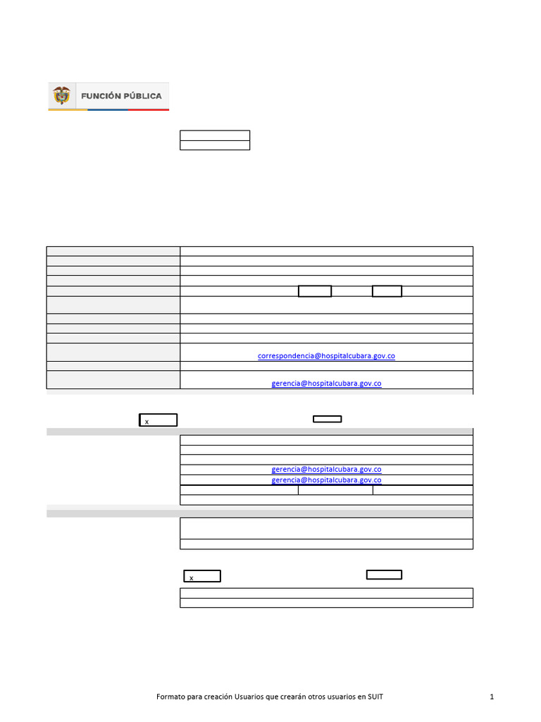 Formato de Creación de Usuarios SUIT | PDF | ciberespacio | Internet