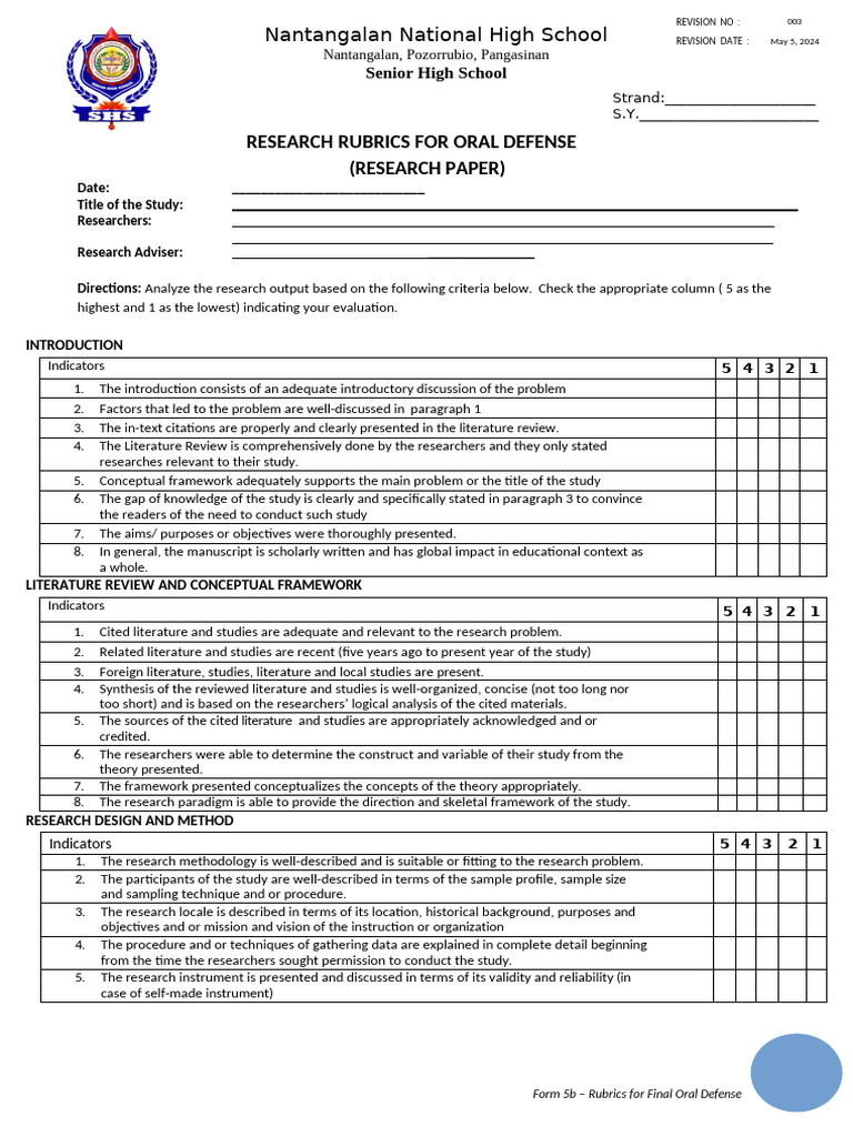 FINAL DEFENSE V3 Form-5b-Research Manuscript and Presentation Criteria ...