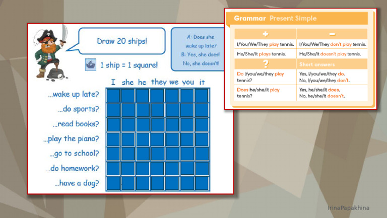 Present Simple Battle Ship | PDF