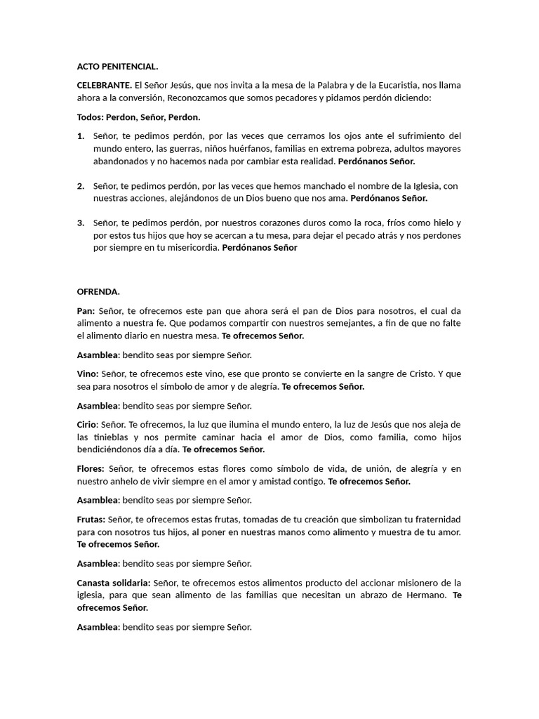 ACTO PENITENCIAL | PDF