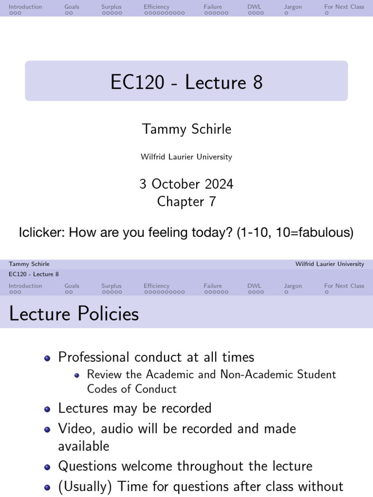 ec140-lecture8-fall2024-c | PDF | Economic Surplus | Economies